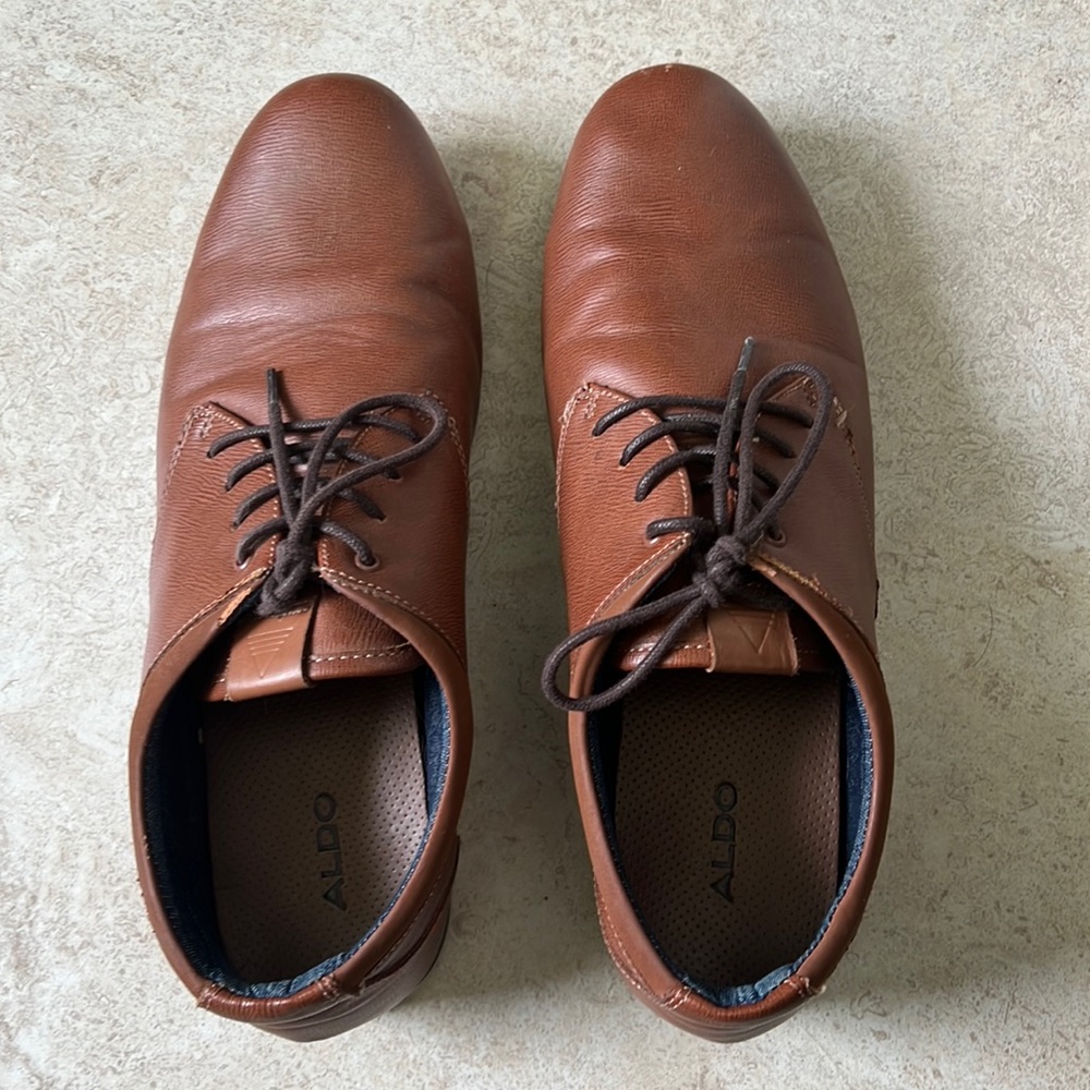 Aldo Leather (Cognac/Coffee Brown Color) Shoes - Gem